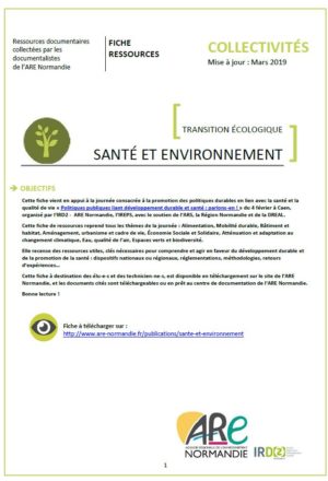 Santé et environnement - L’Agence normande de la biodiversité et du ...